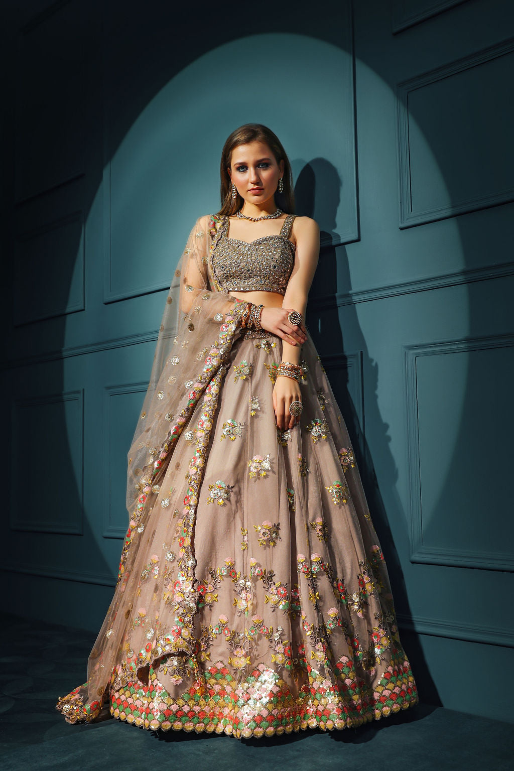 Light Brown skirt and top