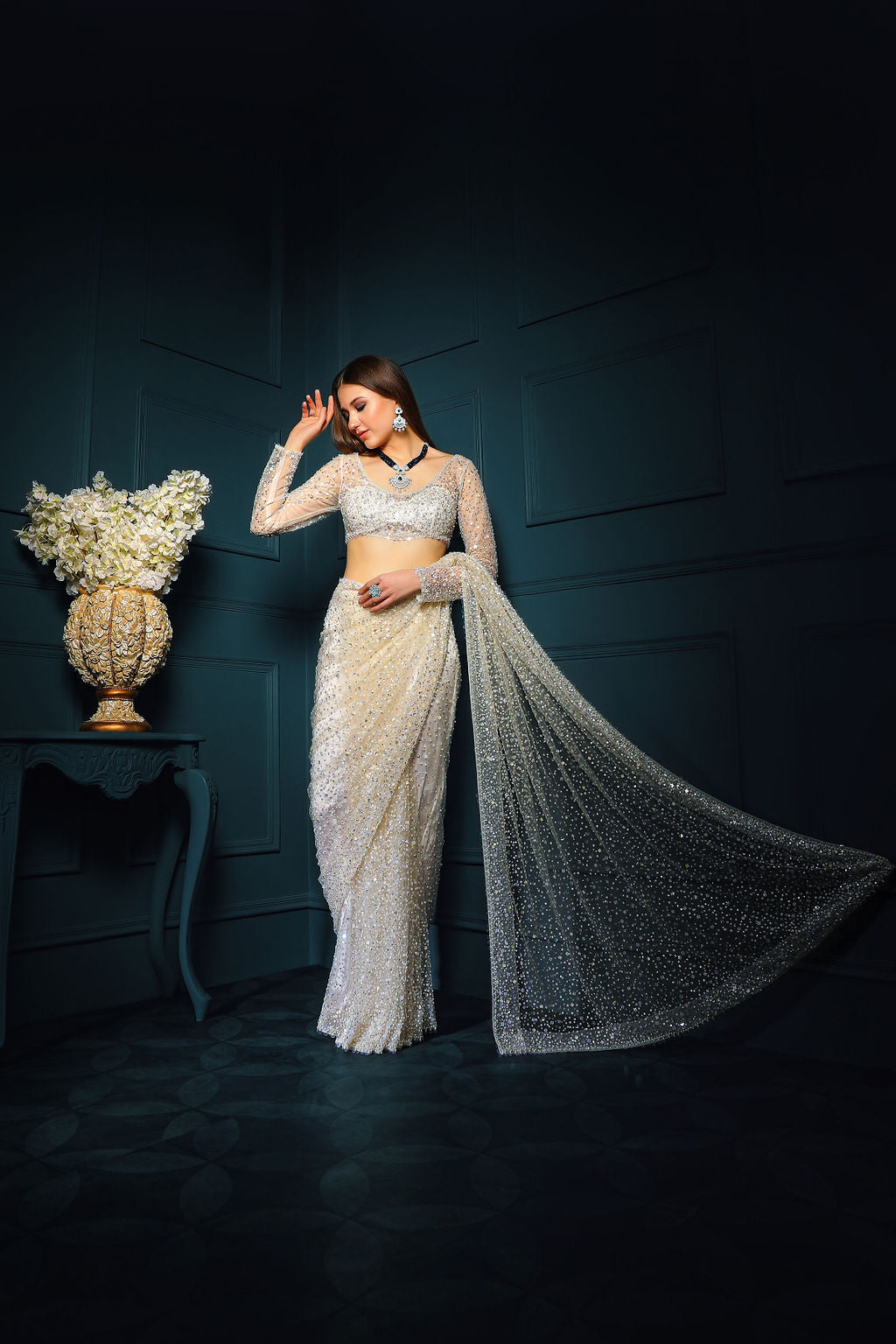Ivory Saree