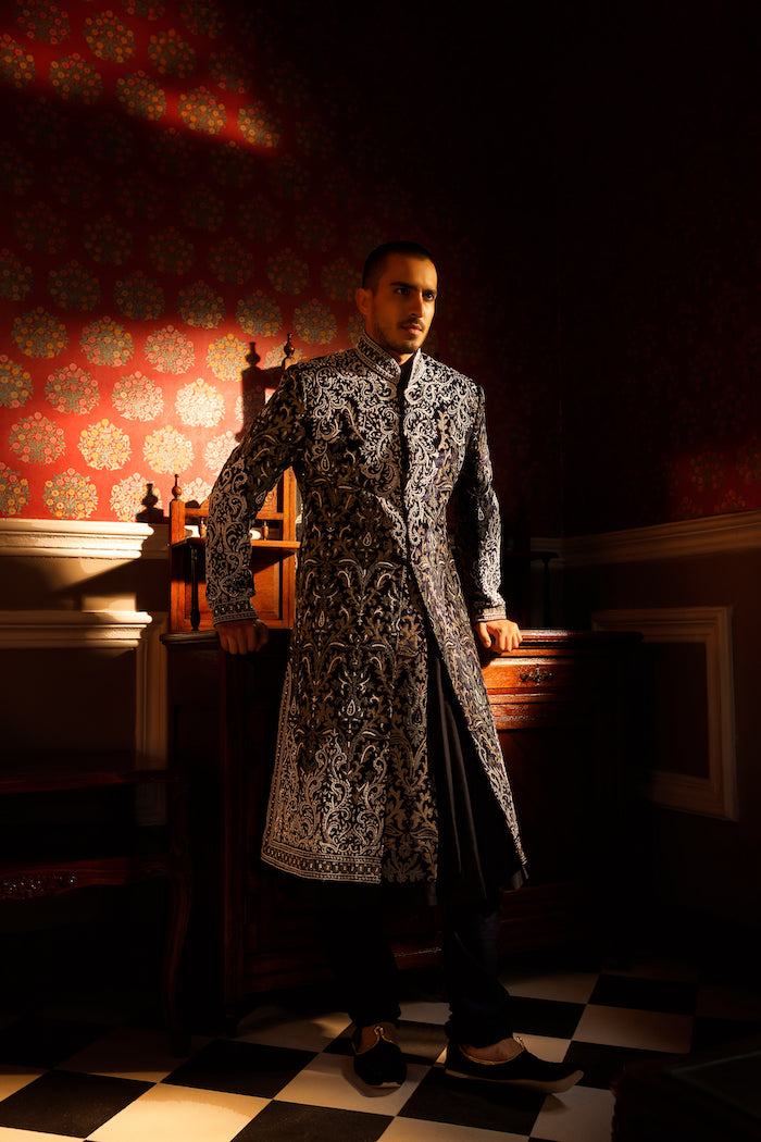 Embroidered Groom Sherwani