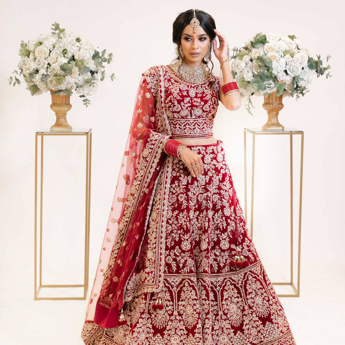 red wedding lehenga uk